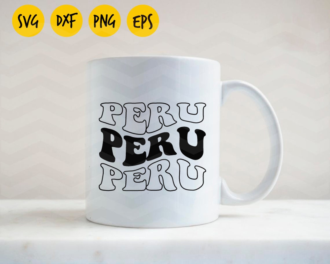 Peru Svg Peru Groovy Svg Peru Flagperu Love Svg Peru Dxf - Etsy