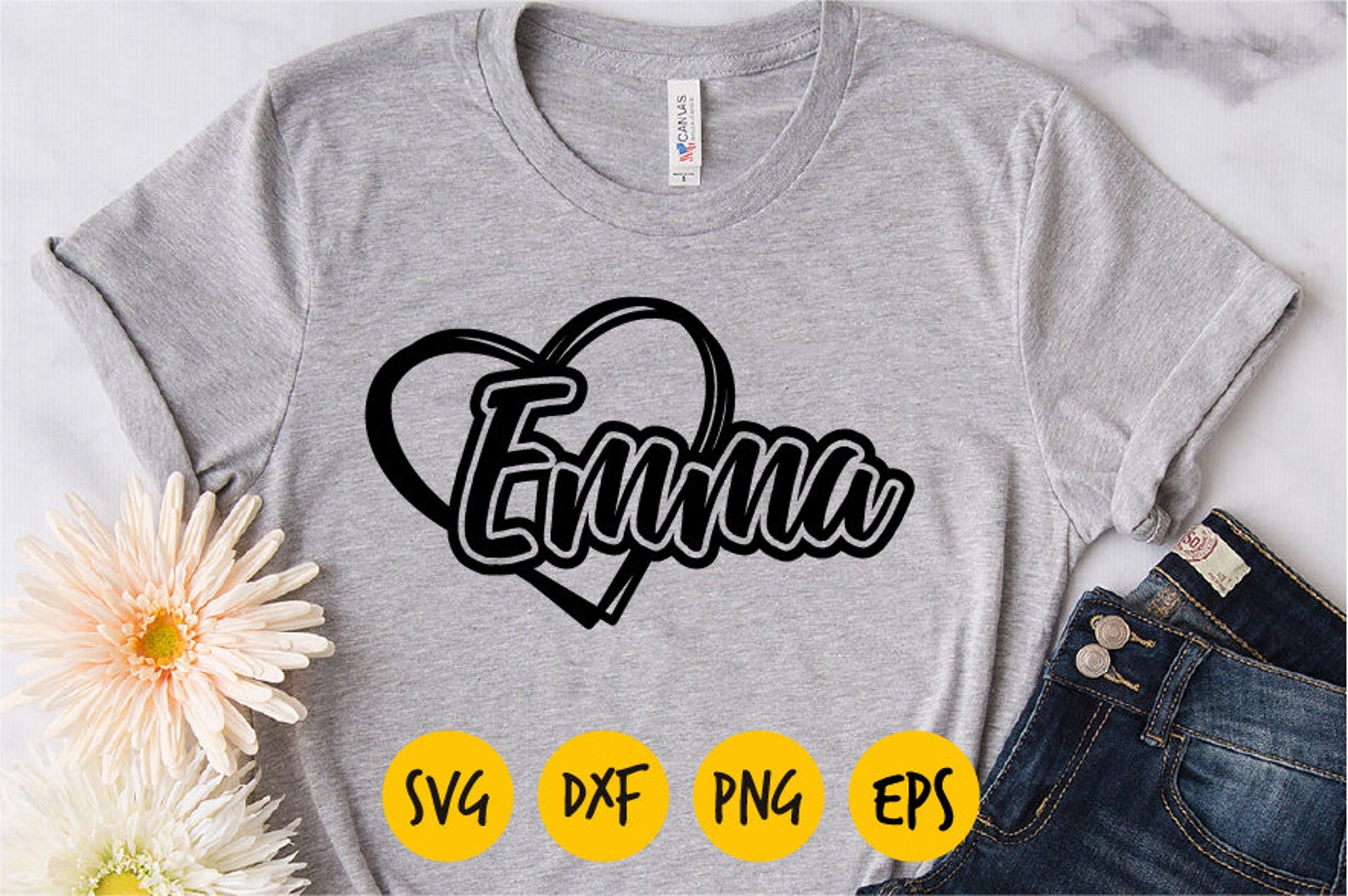 Emma Svg, Emma Heart Svg, I Love Emma, Sister Svg, Girlfriend Svg ...