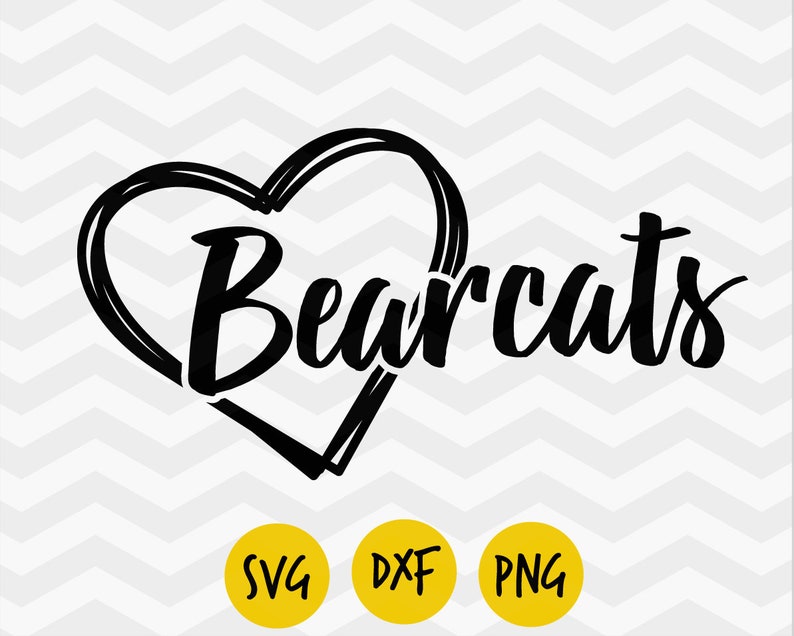Bearcats Svg Bearcats Heart Svg Bearcats Pride I Love | Etsy