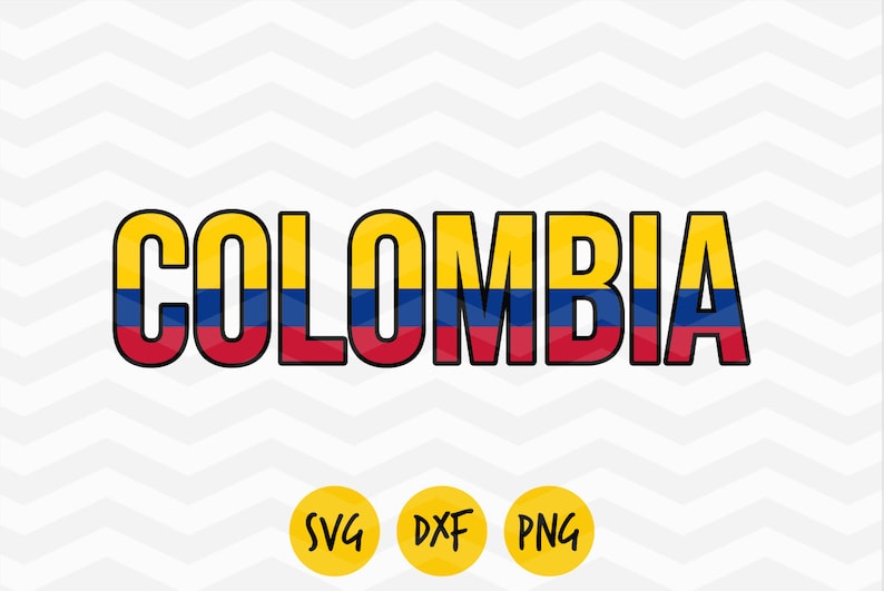 Colombia Svg, Colombia Groovy Svg, Colombia Flag,colombia Love Svg ...