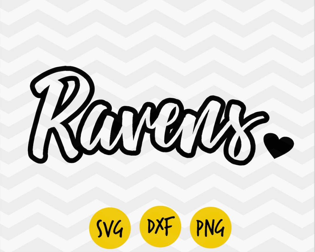 Ravens Svg, Ravens Heart Svg, Ravens Pride, Ravens Cut File, Love ...