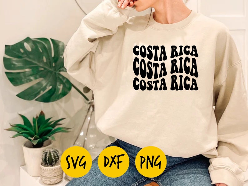 Costa Rica Svg Costa Rica Groovy Svg Costa Rica Flagcosta - Etsy