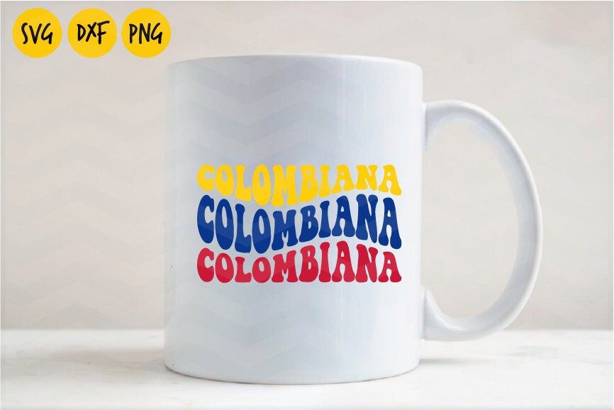 Colombiana Svg Colombia Groovy Svg Colombia Flagcolombia - Etsy Hong Kong
