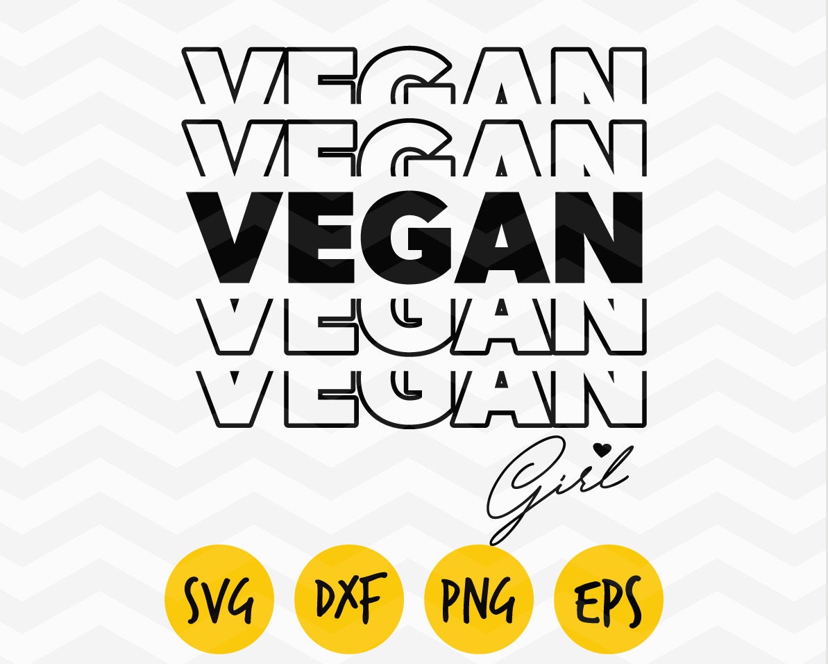 Vegan Svg, Vegan Girl Svg, Plant Based Silhouette Svg, Vegan Retro Png ...
