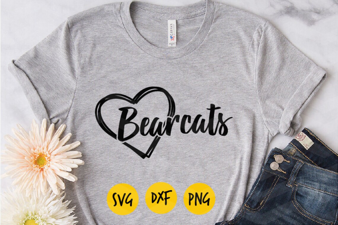 Bearcats Svg Bearcats Heart Svg Bearcats Pride I Love | Etsy