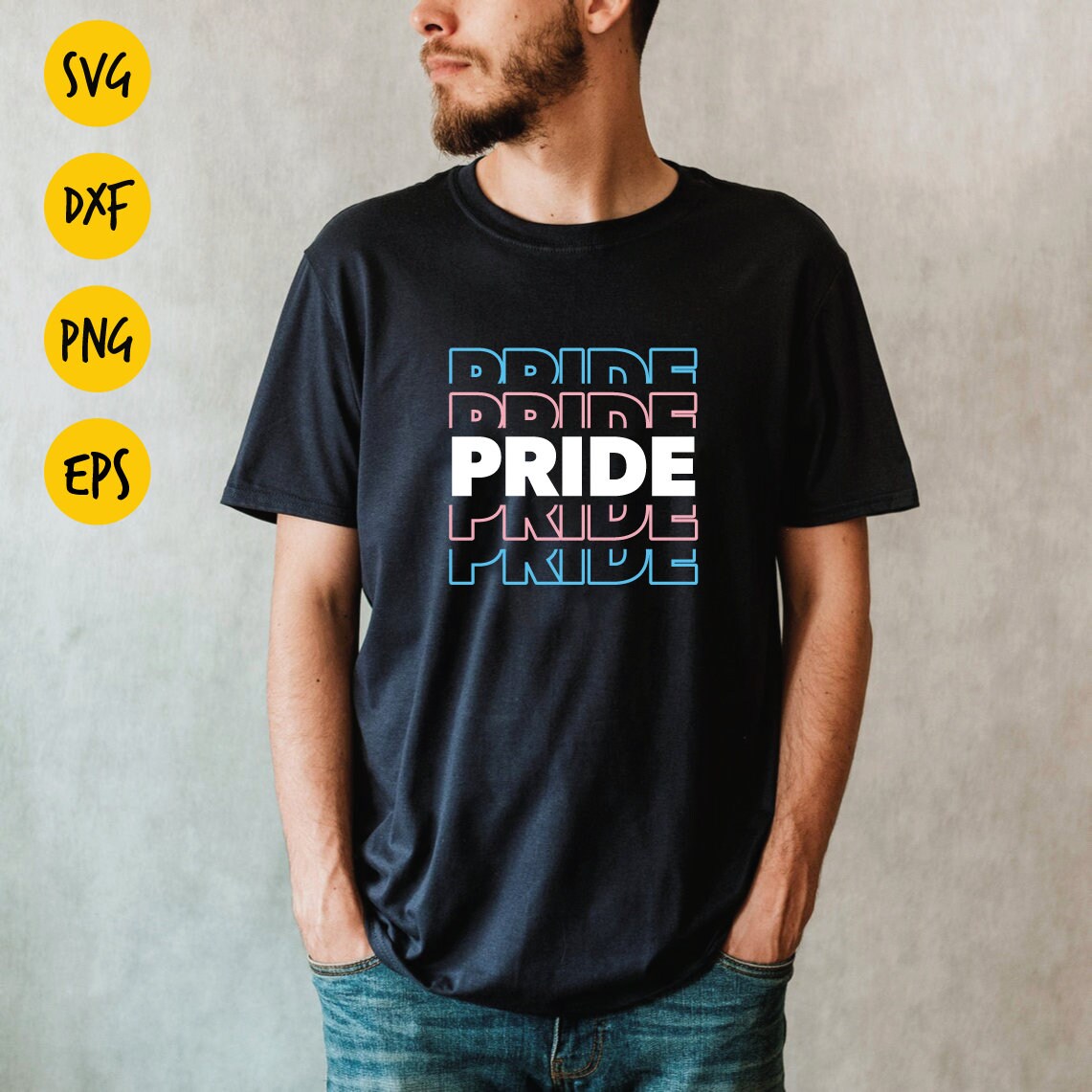 Pride Svg Trans Flag Svg Pride Flag Silhouette Svg Trans - Etsy