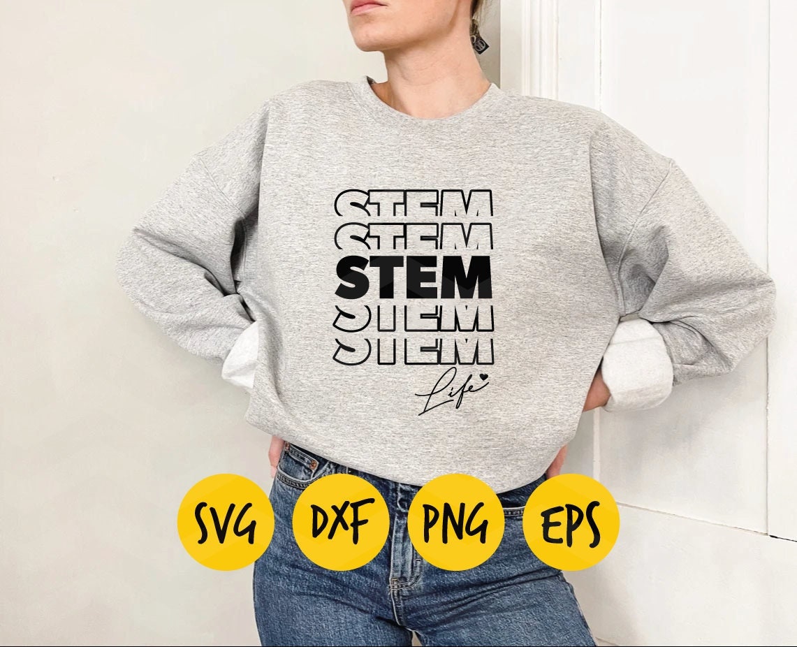 STEM Svg, Stem Life Svg, Stem Silhouette Svg, Stem Retro Png, My Heart ...