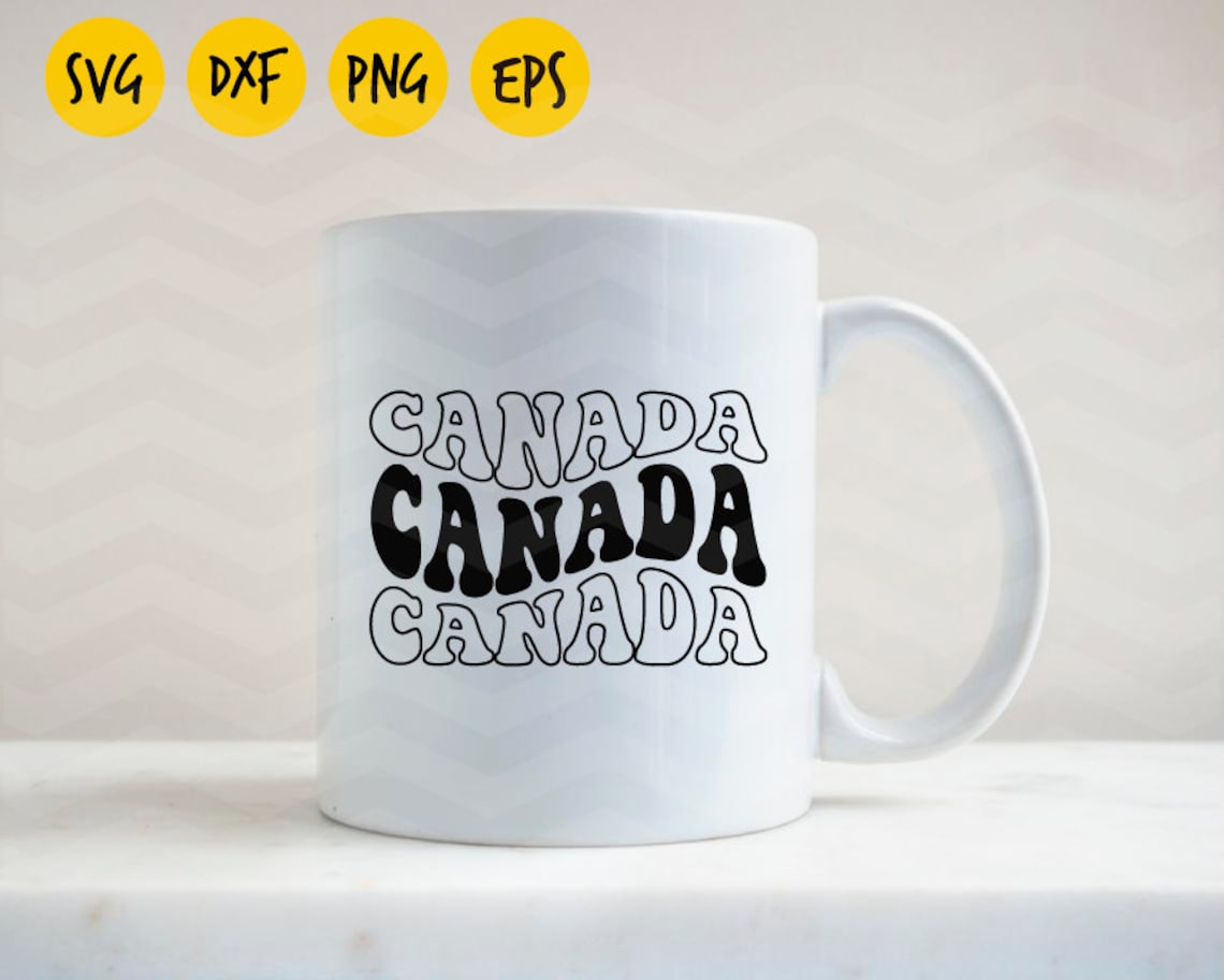 Canada Svg, Canada Groovy Svg, Canada Flag,canada Love Svg, Canada Dxf ...