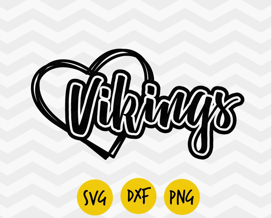 Vikings Svg, Vikings Heart Svg, Vikings Pride, I Love Vikings,, Digital ...