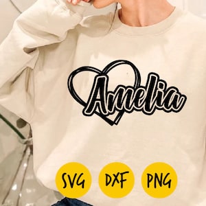 Amelia Svg, Amelia Heart Svg, I Love Amelia, Sister Svg, Girlfriend Svg ...