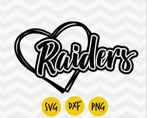 Raiders Svg Raiders Heart Svg Raiders Pride I Love Raiders - Etsy