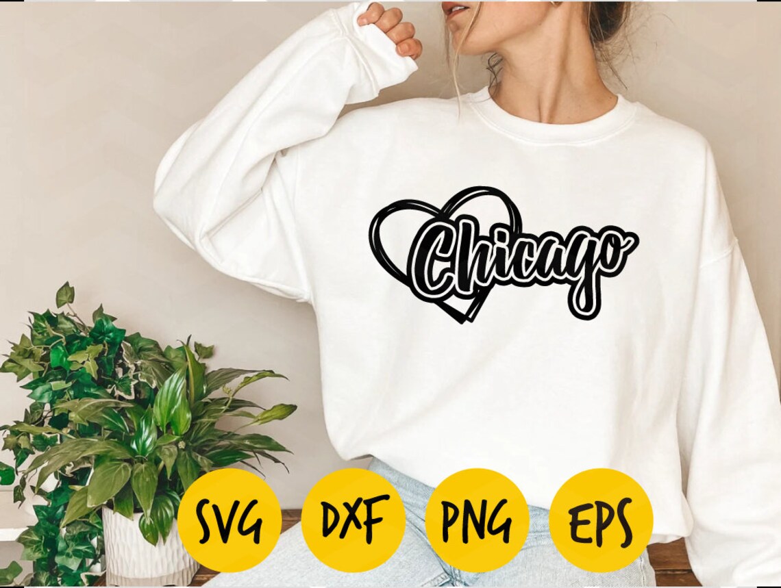 Chicago Svg Chicago Heart Svg Chicago Leopard Svgchicago - Etsy