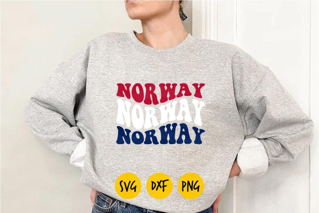 Norway Flag Colors Groovy Wavy Svg, Png, Dxf, Eps, Cut File, INSTANT ...