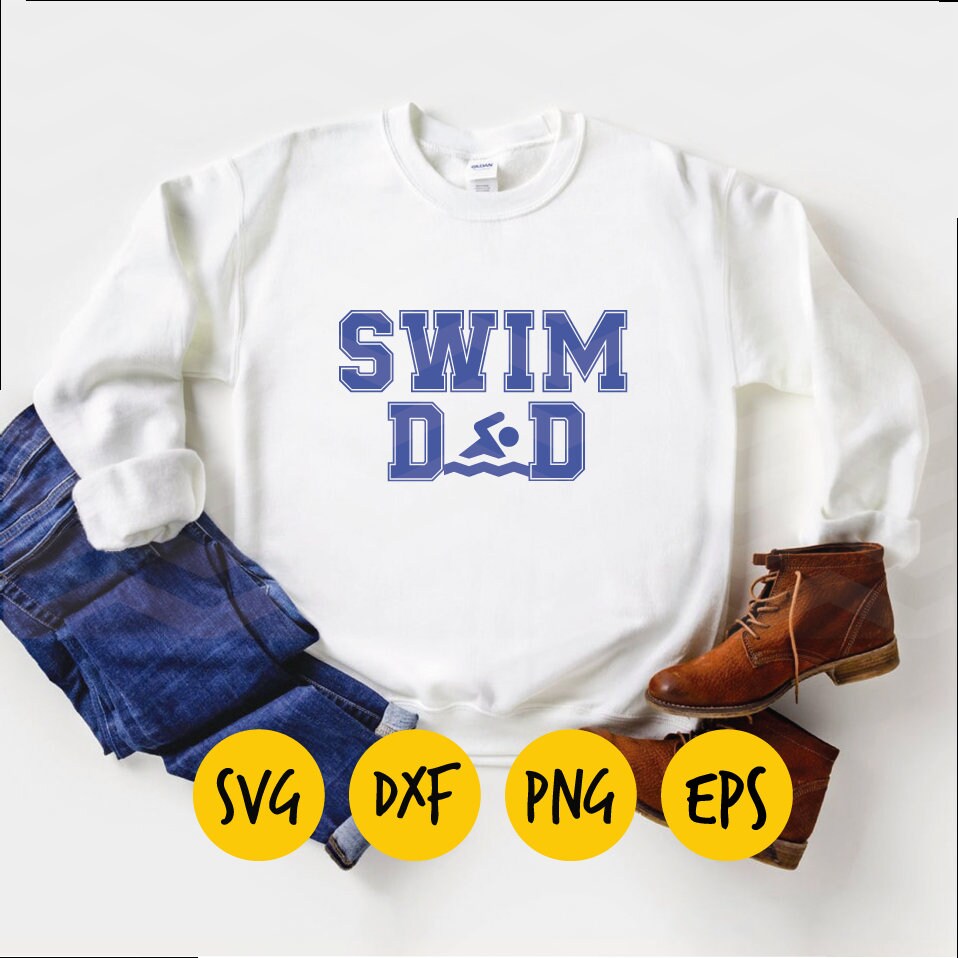 Swimming Svg, Swim Dad Svg, Swimming Silhouette Svg, Swimming Retro Png ...