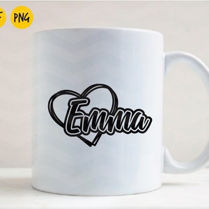 Emma Svg, Emma Heart Svg, I Love Emma, Sister Svg, Girlfriend Svg ...