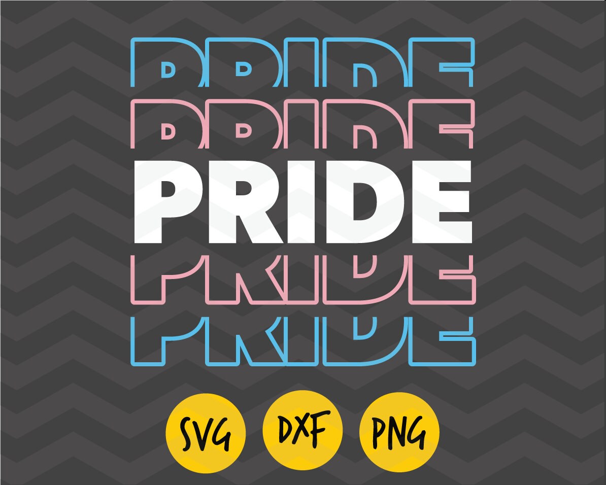 Pride Svg Trans Flag Svg Pride Flag Silhouette Svg Trans - Etsy