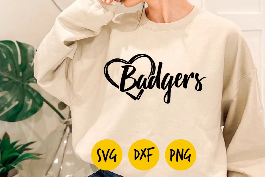 Badgers Svg, Go Badgers Png, Badger Svg Png Dxf Eps, Badgers Lady ...