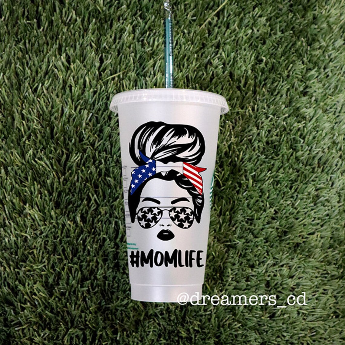 American Mom Life SVG-PNG Digital File | Mom Life | Hair in a Bun With ...
