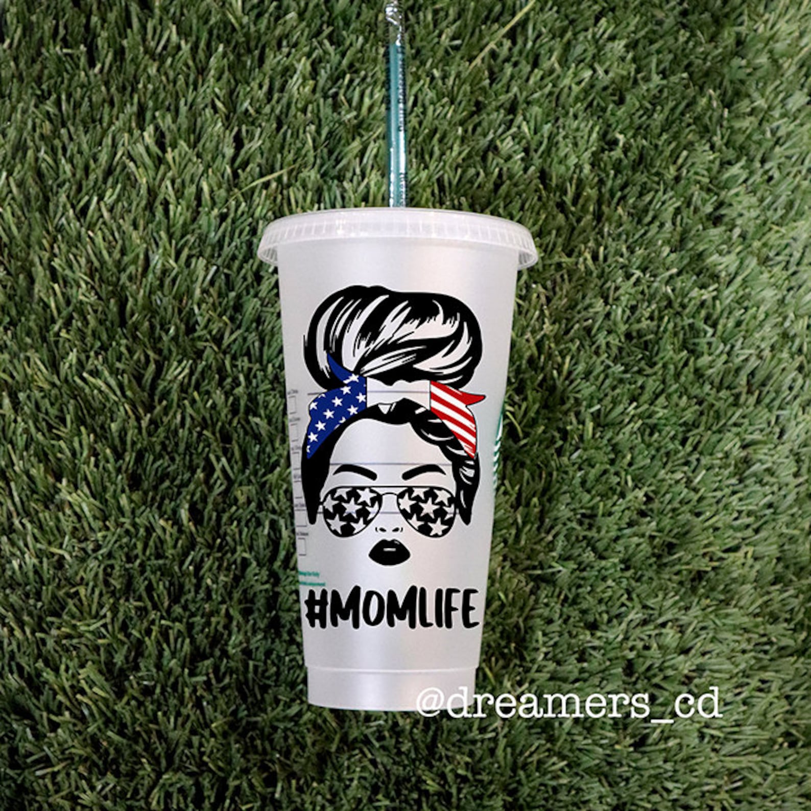 American Mom Life SVG-PNG Digital File | Mom Life | Hair in a Bun With ...