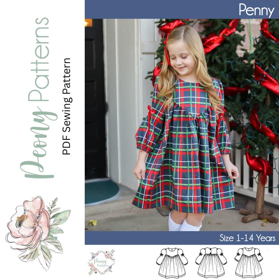 Penny Dress PDF Sewing Pattern Sizes 1-14 - Etsy