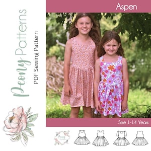 Aspen Dress PDF Sewing Pattern Sizes 1-14 - Etsy