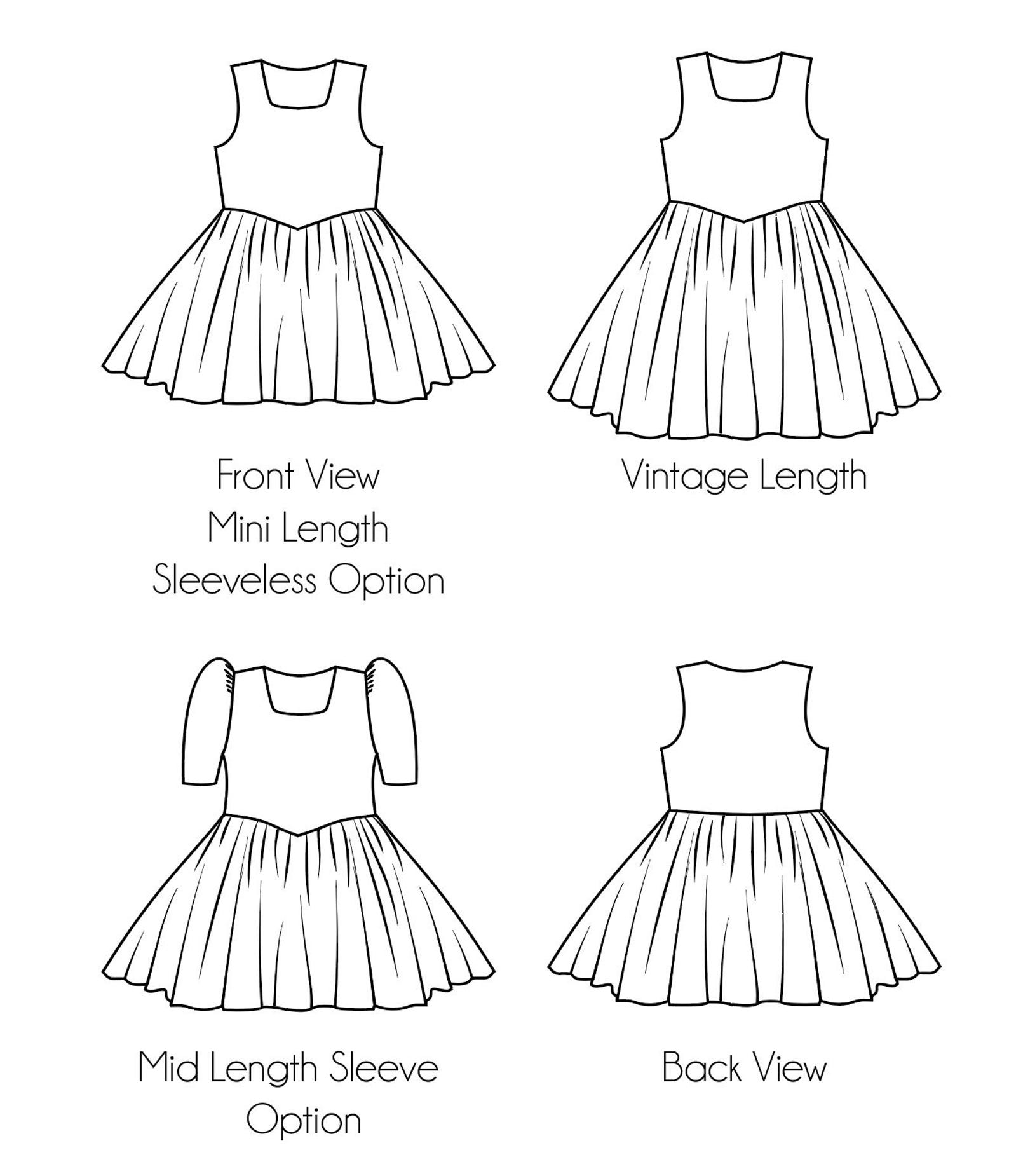 Aspen Dress PDF Sewing Pattern Sizes 1-14 - Etsy