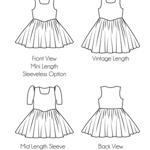 Aspen Dress PDF Sewing Pattern Sizes 1-14 - Etsy