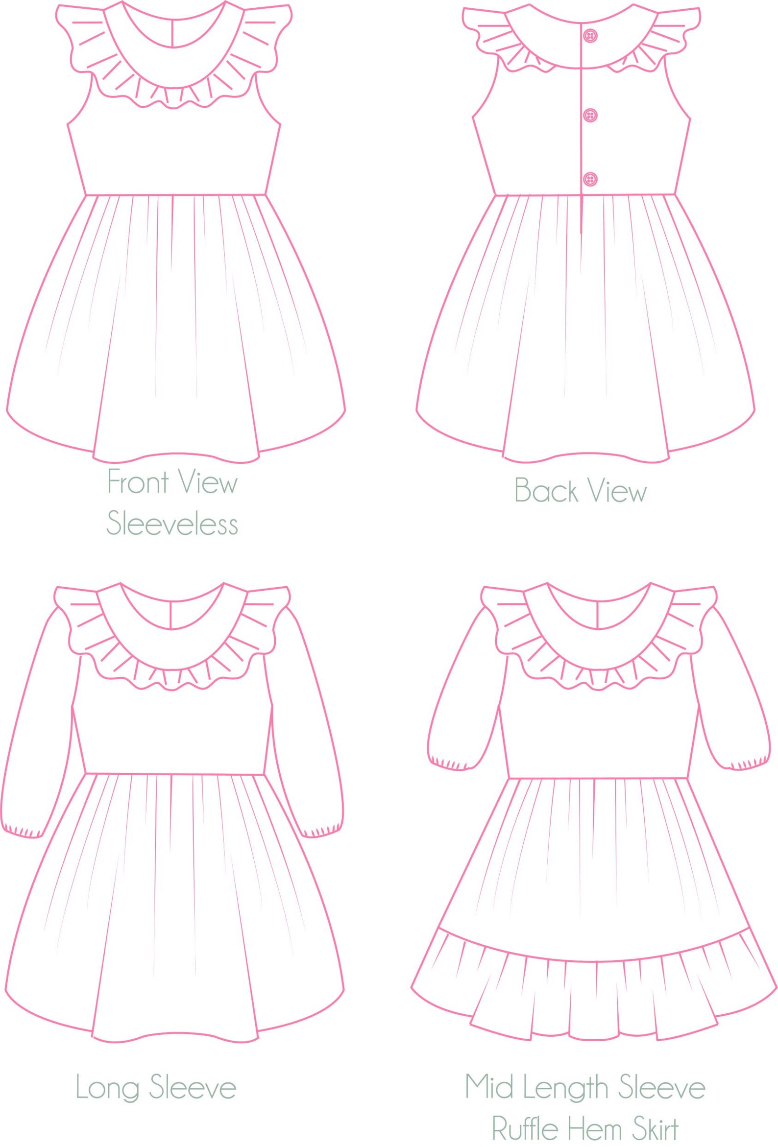 Acacia Dress PDF Sewing Pattern Sizes 1-14 - Etsy