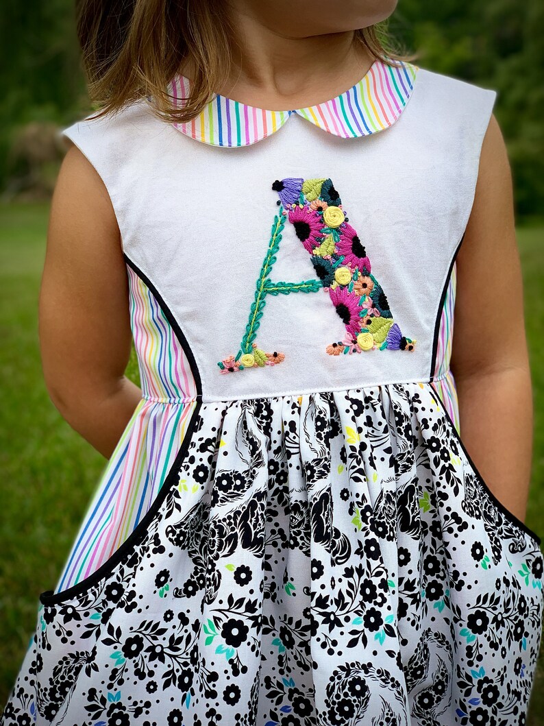 Azalea Hand Embroidery Pattern PDF Download Alphabet Pattern - Etsy