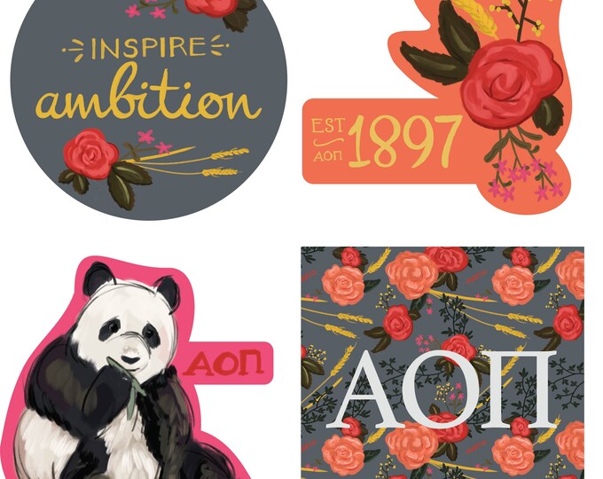 Alpha Phi Sticker Pack Vinyl Sorority Stickers Alpha Phi - Etsy