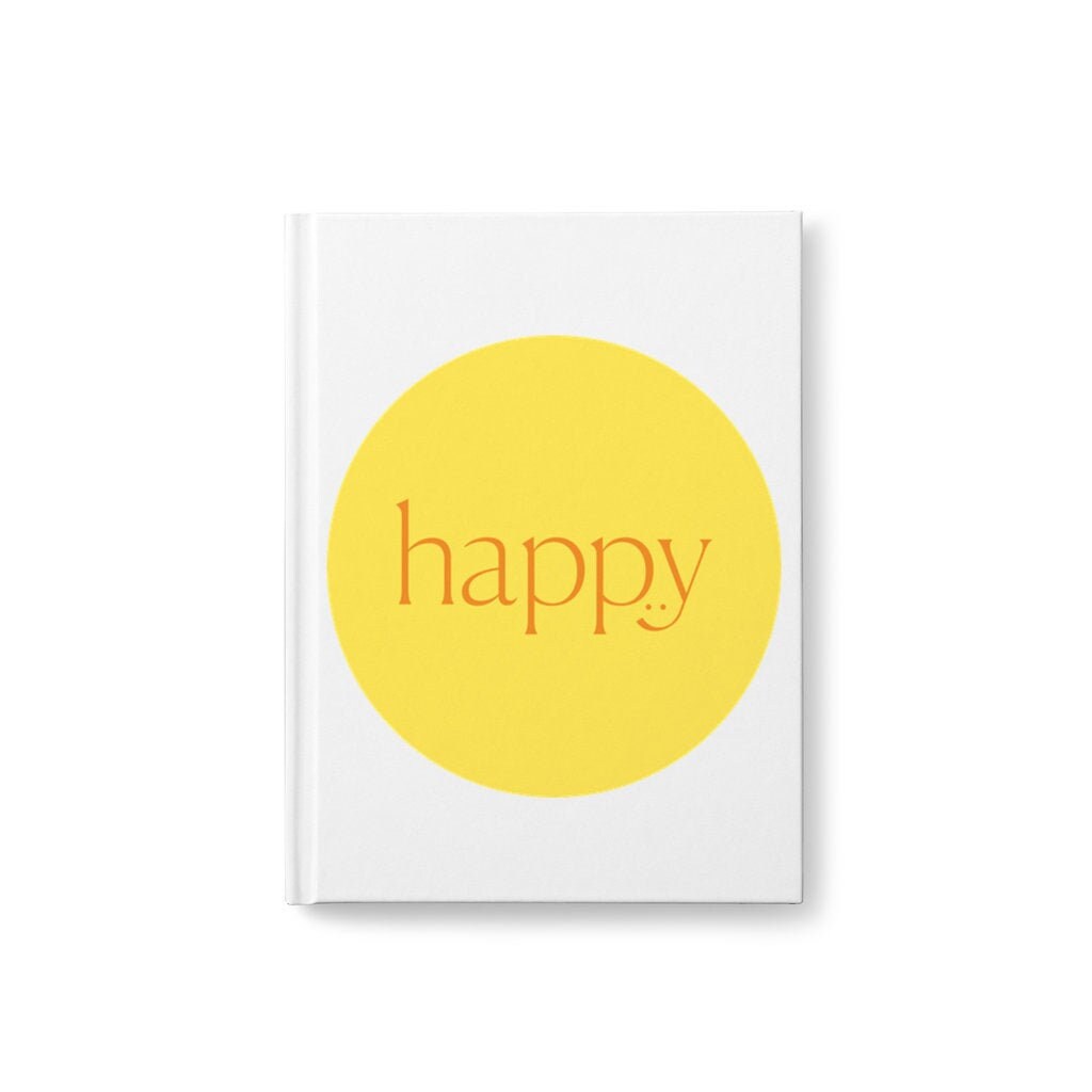 Happy Smiley Face Journal Yellow Orange / Happiness Journal / Happy ...