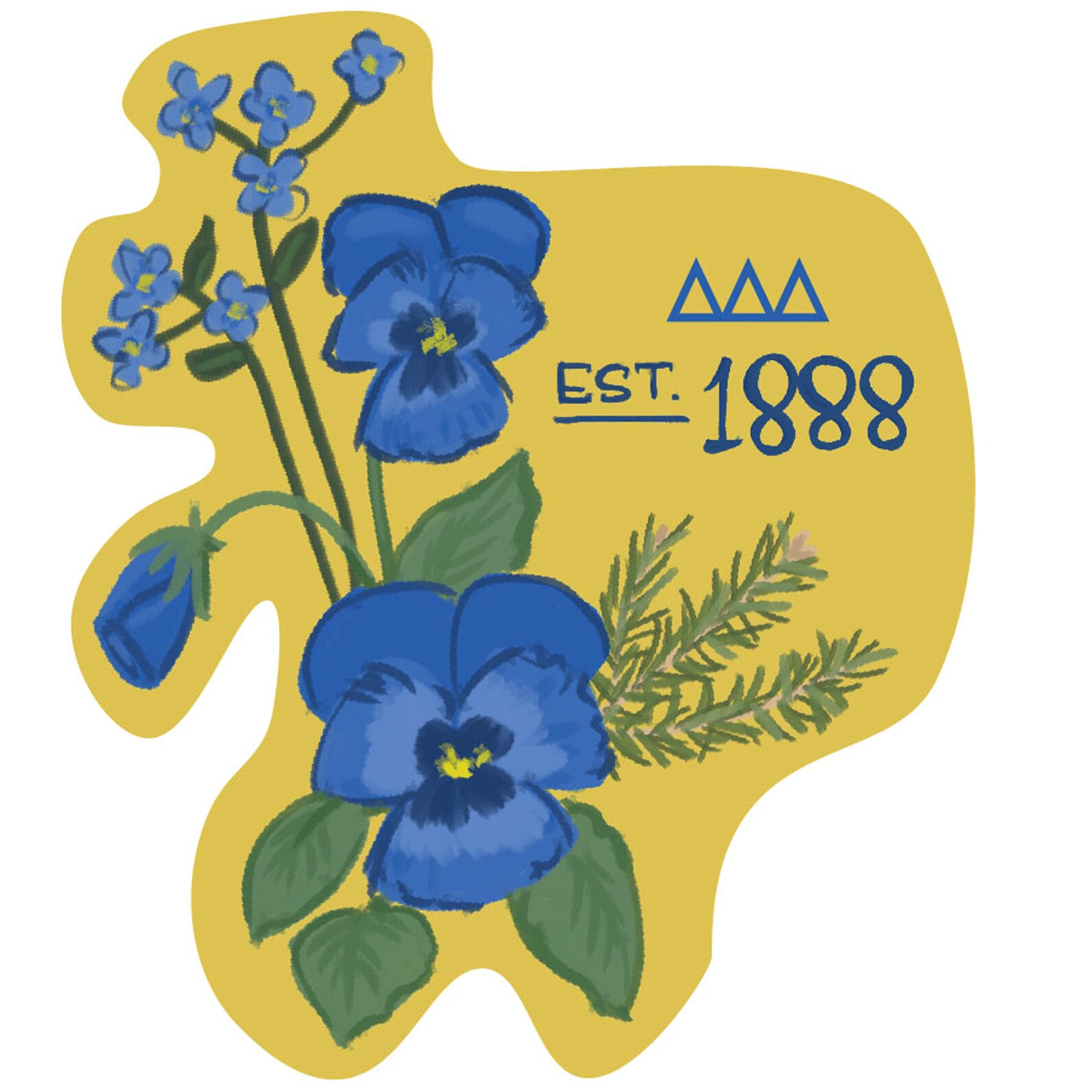 Delta Delta Delta Sticker Set | Sorority Stickers | Tri Delta | DDD ...