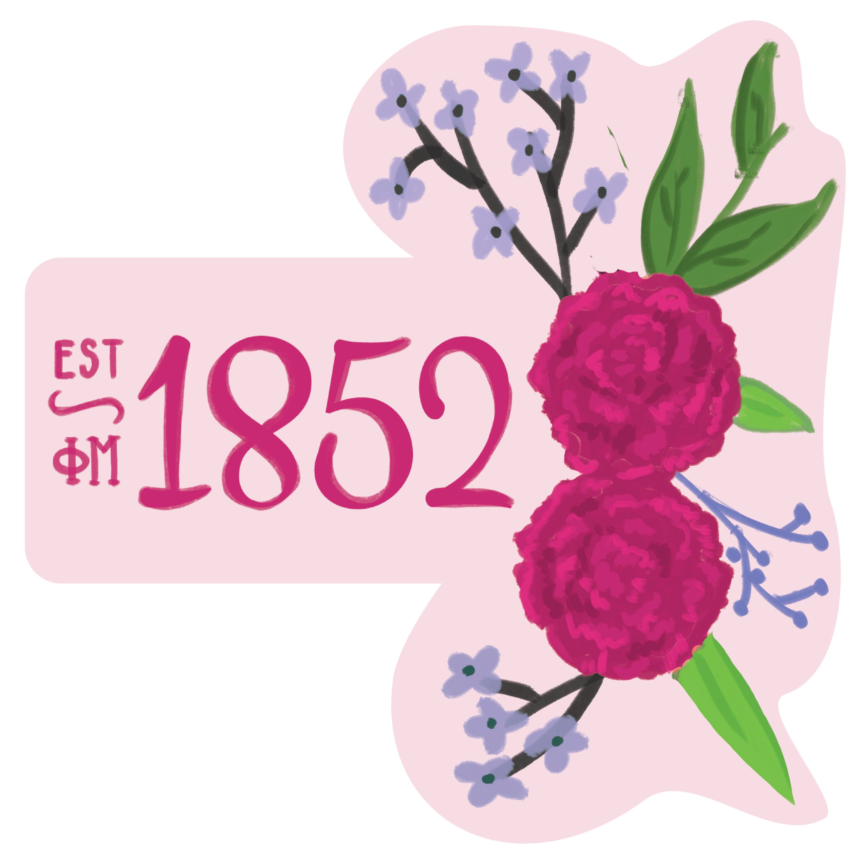 Phi Mu Sticker Pack | Vinyl Sorority Stickers | Phi Mu Stickers | Phi ...