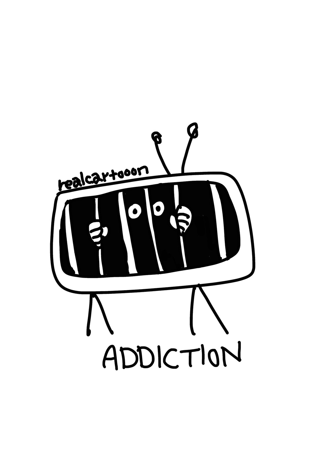 The Cartoon of ADDICTION - Etsy