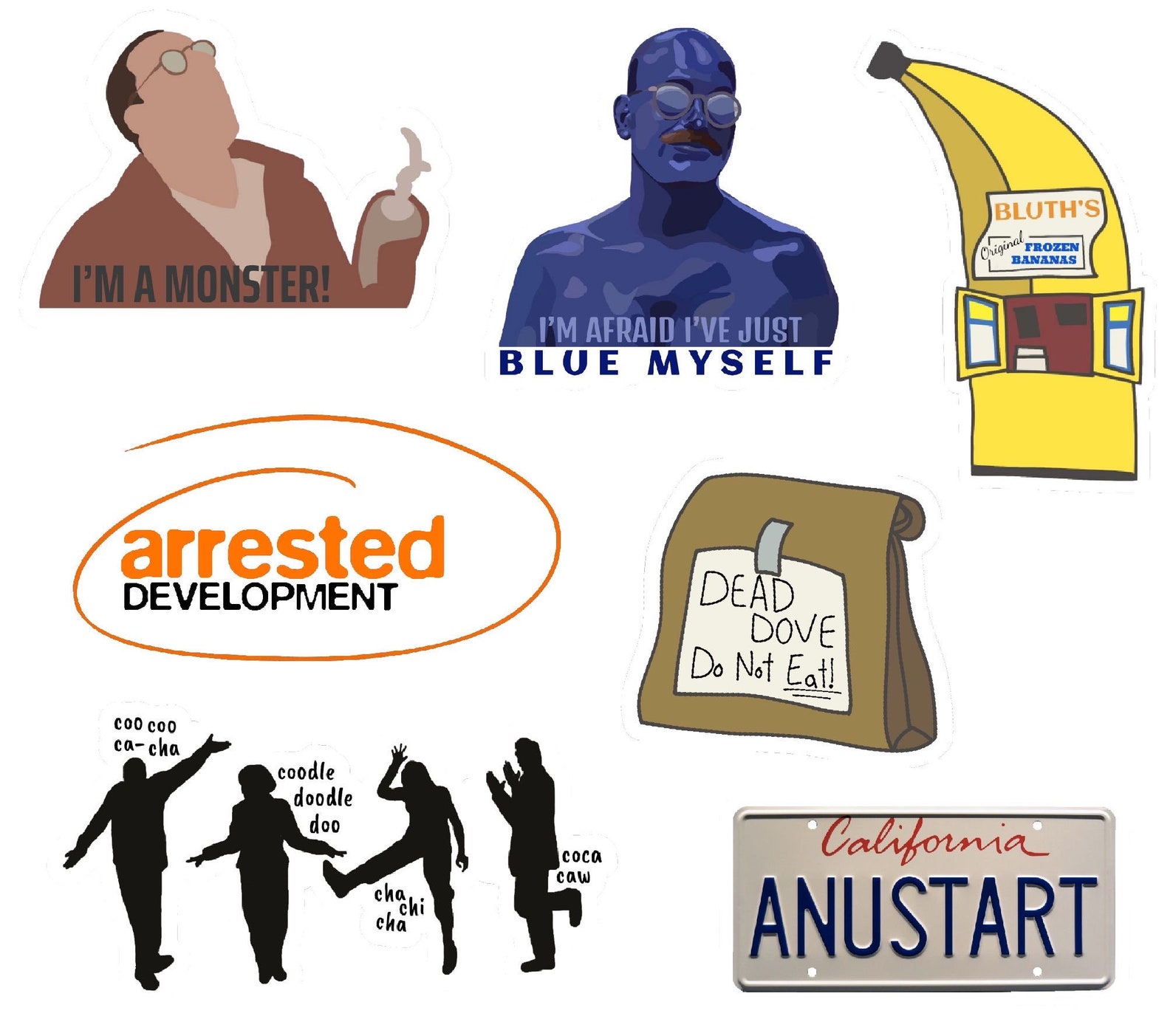Arrested Development Sticker Pack | Etsy