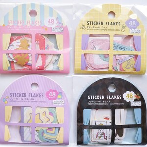 STICKER FLAKES 3designs*8pieces 8designs*3pieces 48pieces ,daiso ...
