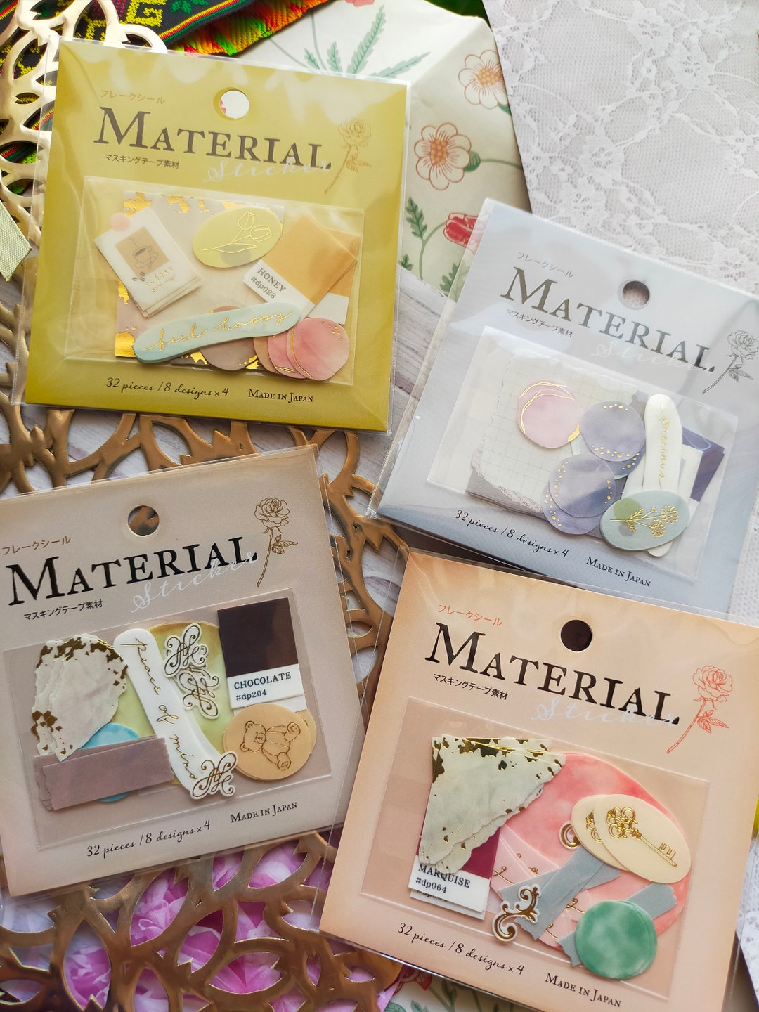 Flake Sticker Material Maskingtapesticker8designs*4pieces,gaia_ Honey ...