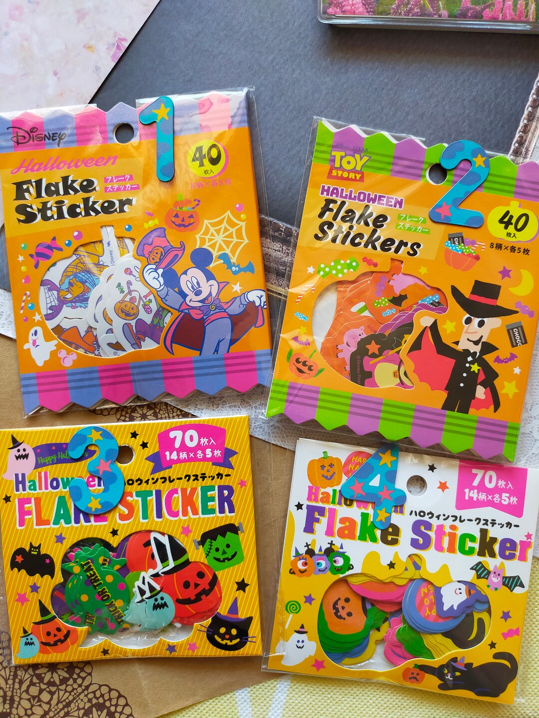 Halloween Flake Sticker,min-100_1 Disney 40p /2 Toy Story 40p /3 Motif ...