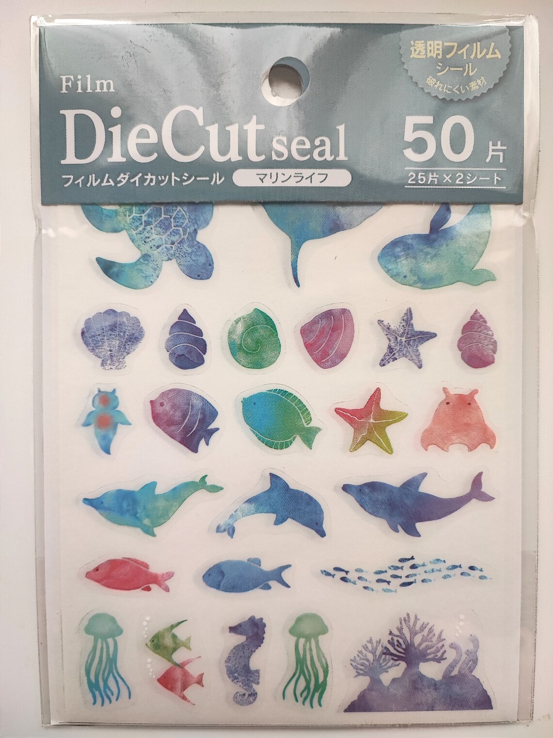 Transparent Film Die Cut Seal ,kyowa_marine Life 50p /collage Material ...