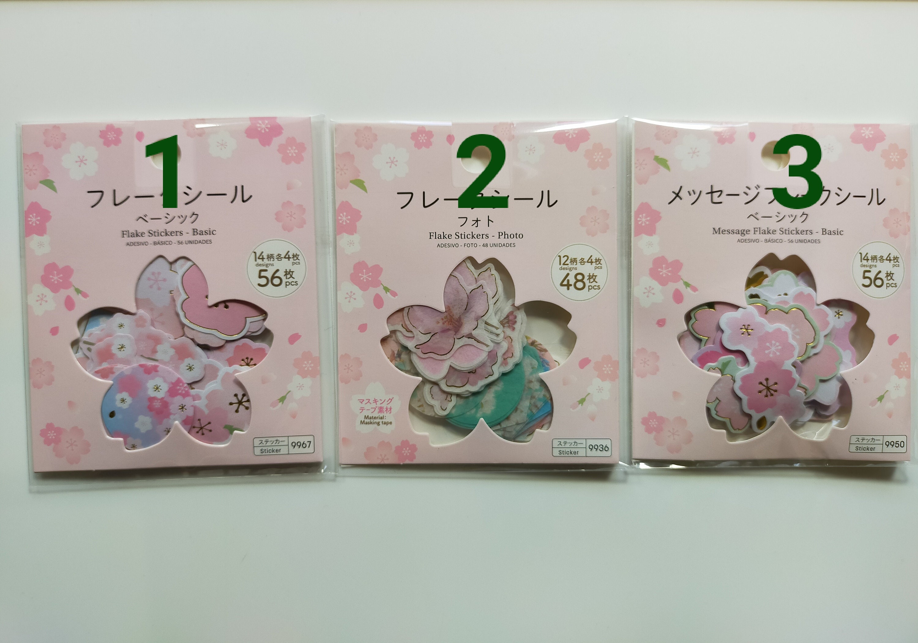 Sakura Flake Stickers,daiso _1 / 2 / 3 - Etsy