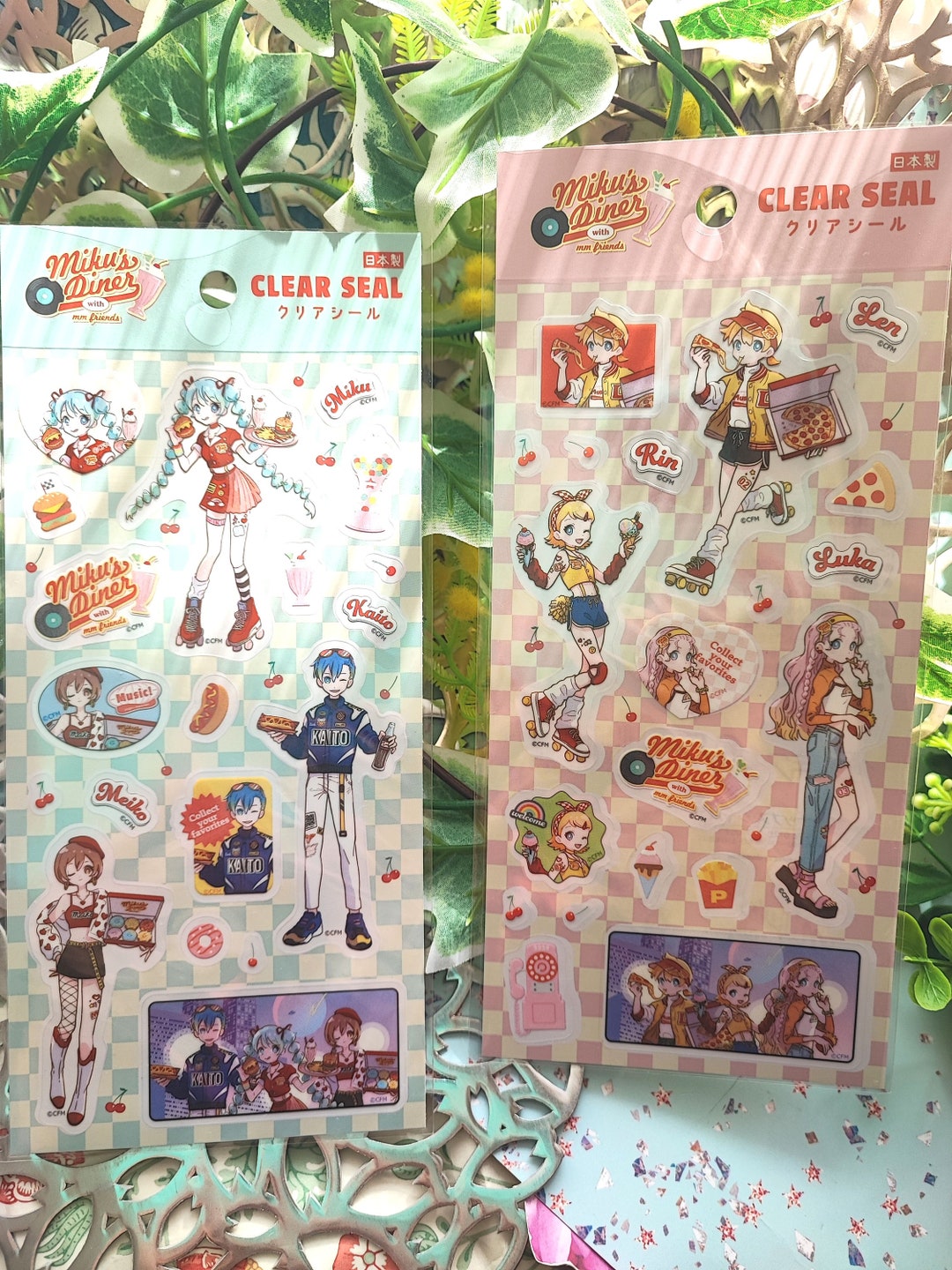 Hatsune Miku's Diner Sheet Sticker Clear Seal, Synapse Japan_ Green ...
