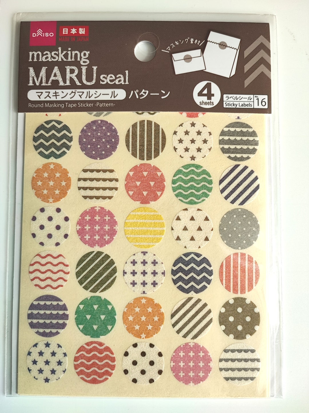 Masking Circle Sticker, Daiso_patterns - Etsy