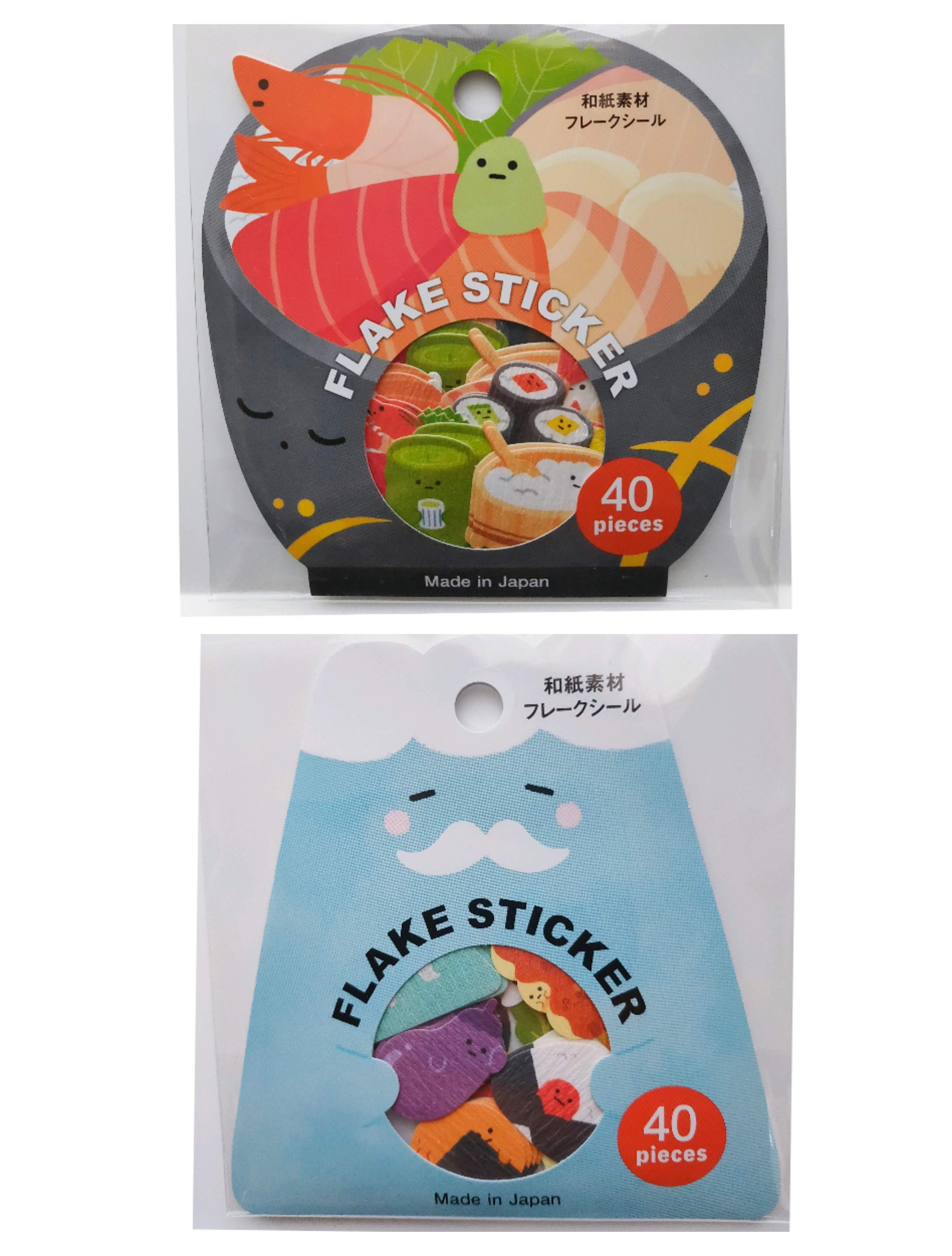 Flake Sticker Japanese Paper 10designs*4pieces,gaia_sushi/mt Fuji - Etsy