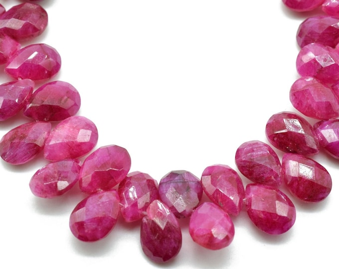 Natural Ruby Teardrop 7x10mm Briolettesruby Drilled - Etsy
