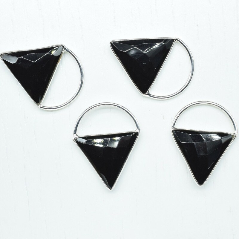 Triangle Onyx Earrings - Etsy