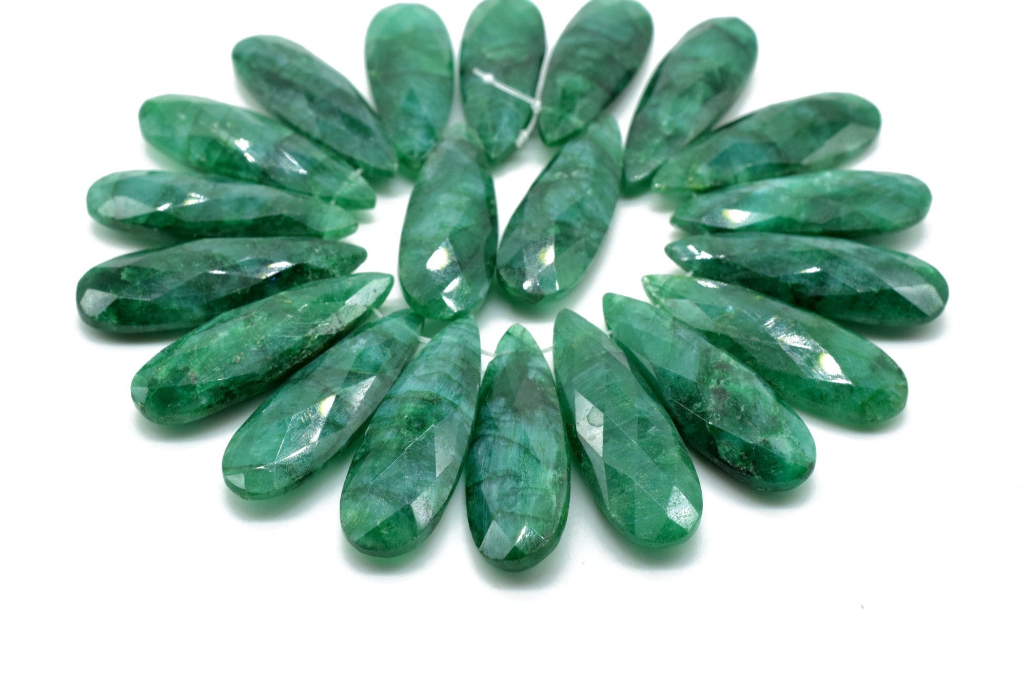 Emerald Long Drop 10x30mm Briolettes,emerald T Drilled Briolette ...