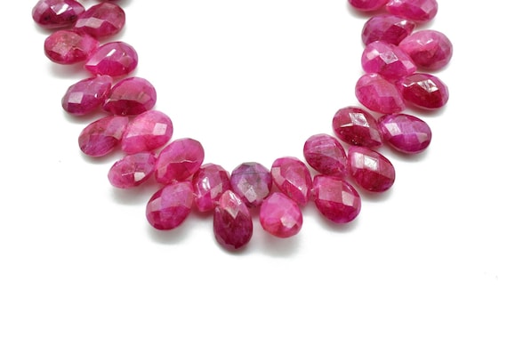 Natural Ruby Teardrop 7x10mm Briolettesruby Drilled - Etsy