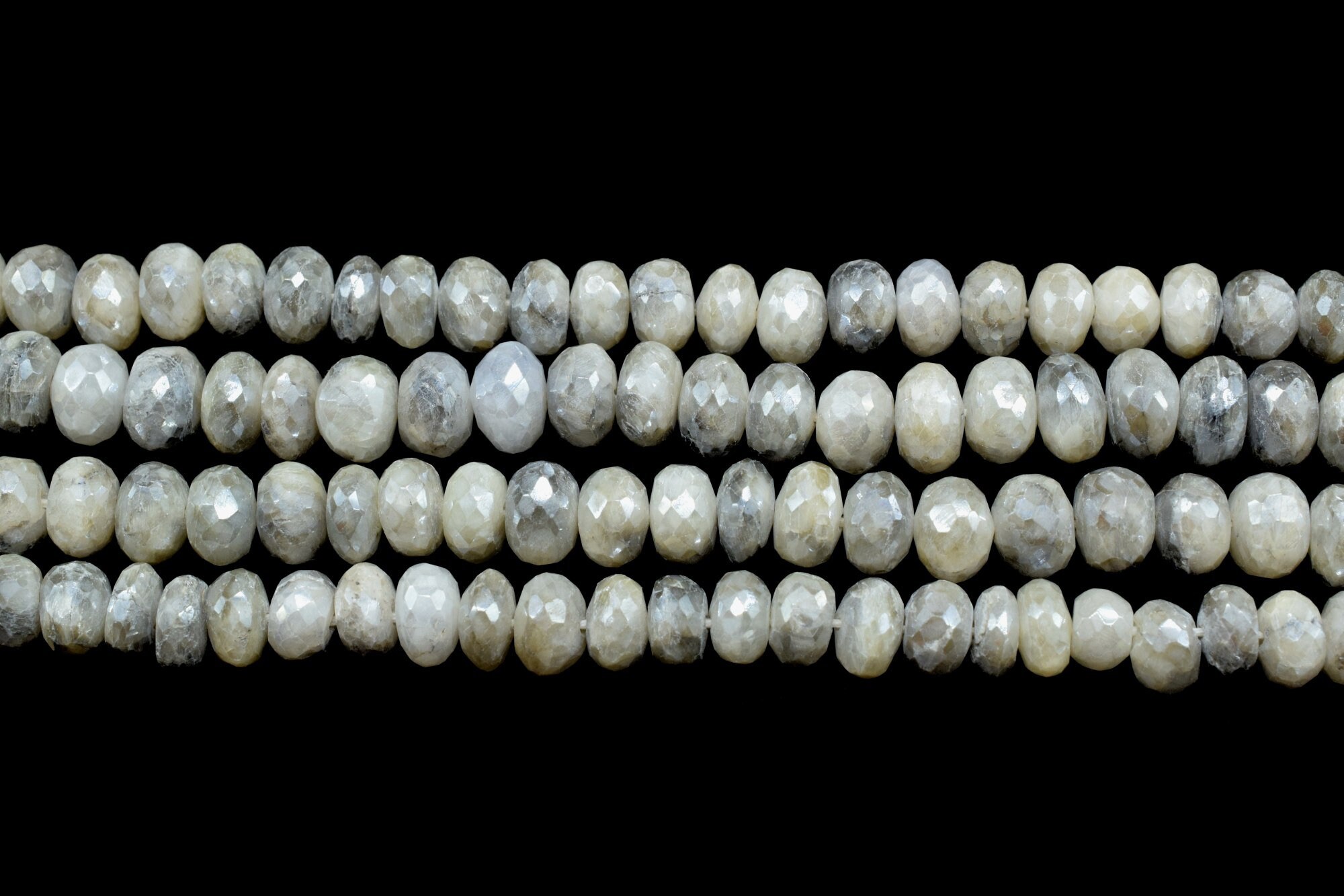 Gray Silverite Gemstone Roundlle Beads 7x7.5 mm Gray Silverite | Etsy