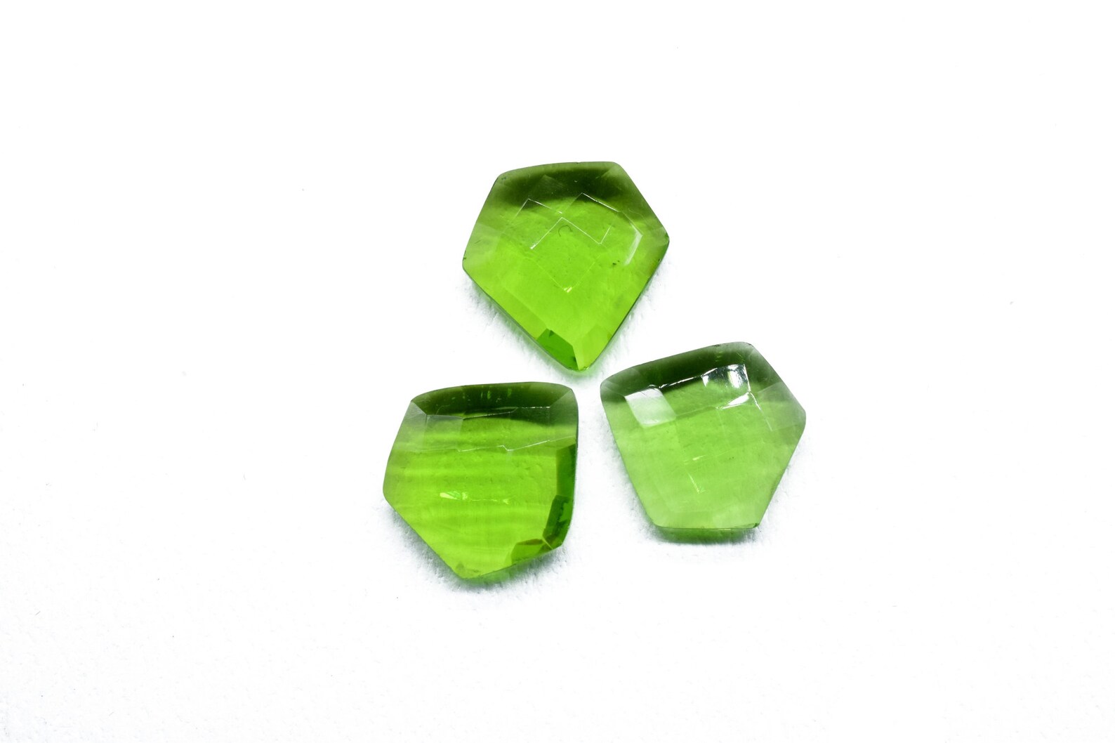 Peridot Quartz Faceted Fancy Shape Briolettes,jewelry Making Beads ...