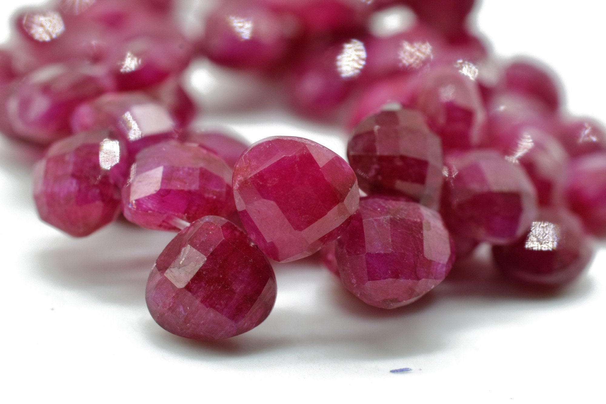 Natural Ruby Heart Shape 6mm Briolettes,jewelry Making Supplies,craft ...
